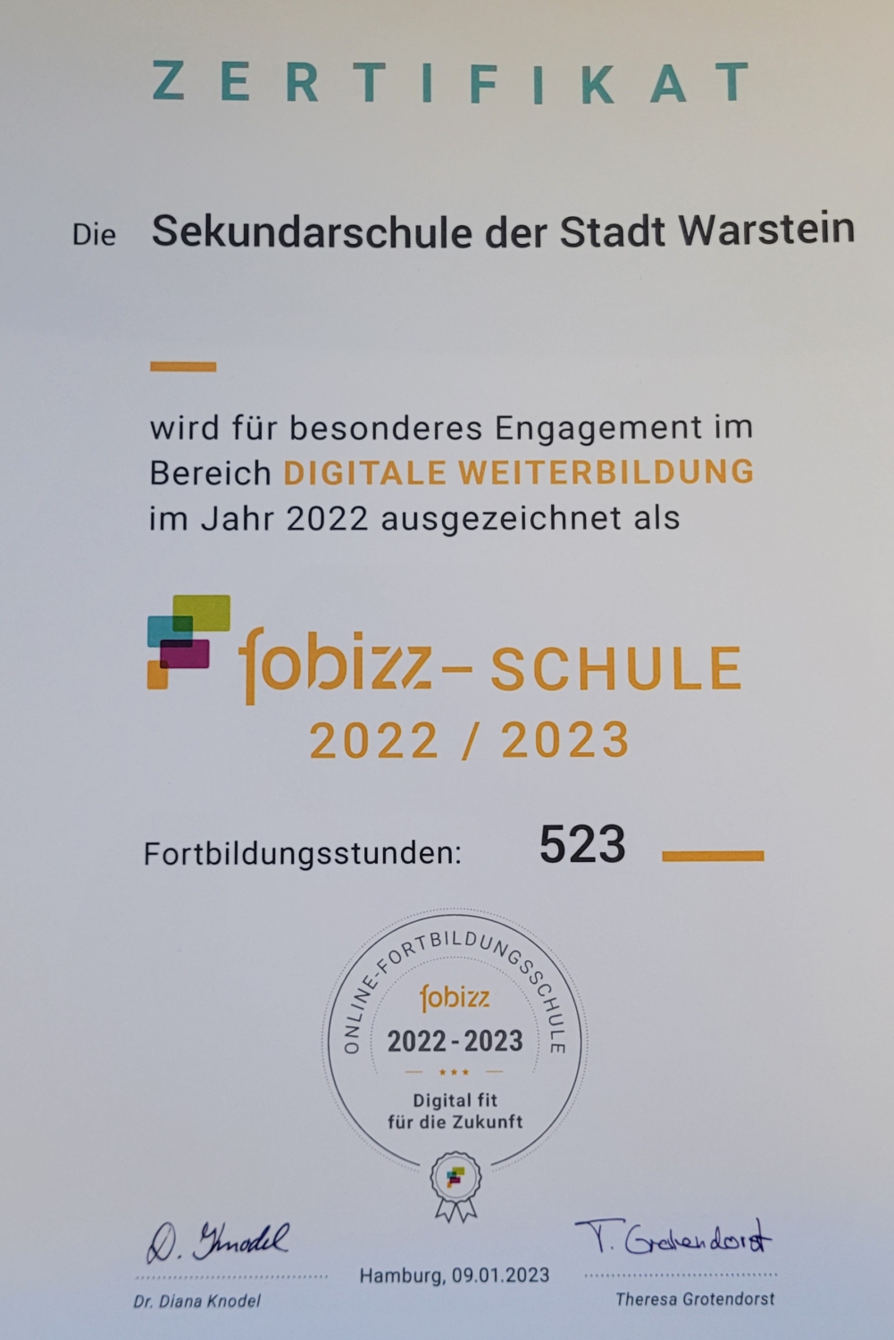 SekWa erhält besondere Auszeichnung – SekWa